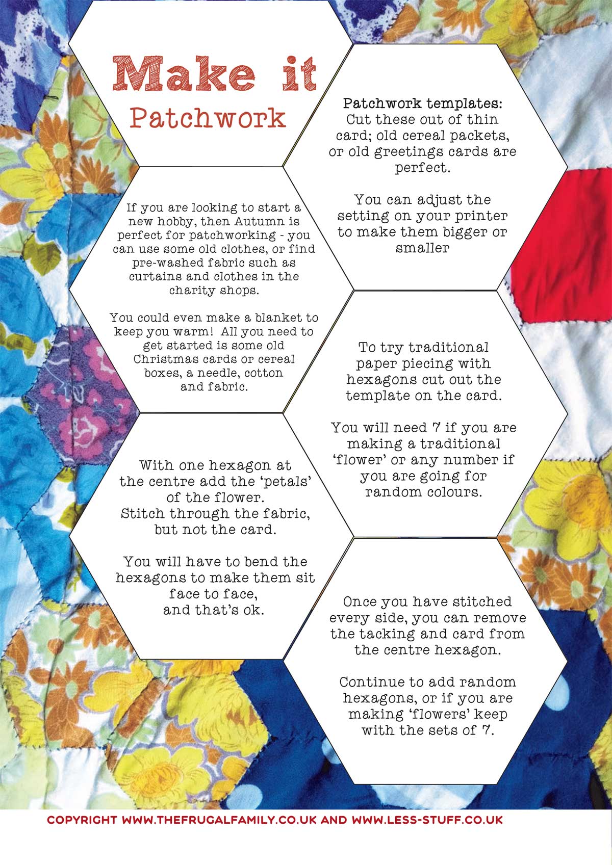 Traditional hand sewn patchwork - step by step - part 1 - Less Waste