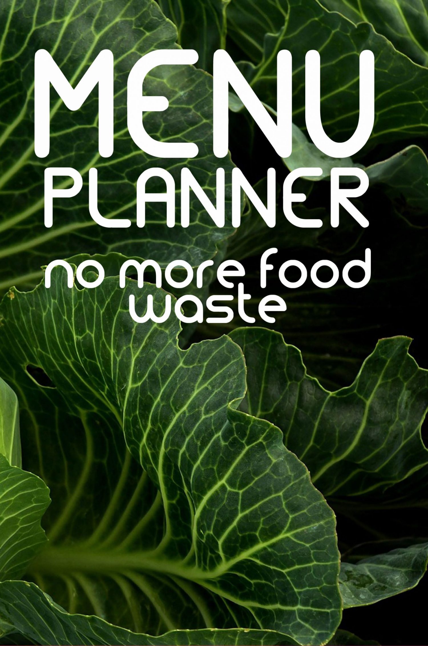 Menu Planner - no more food waste Paperback - Less Waste
