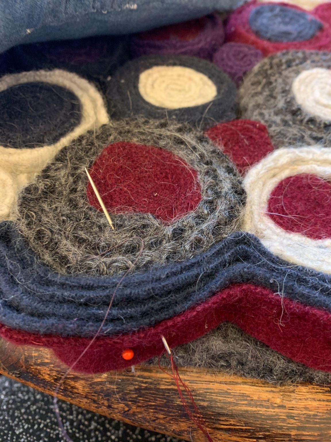 Reuse old jumpers to make a soft felted wool rug - Less Waste
